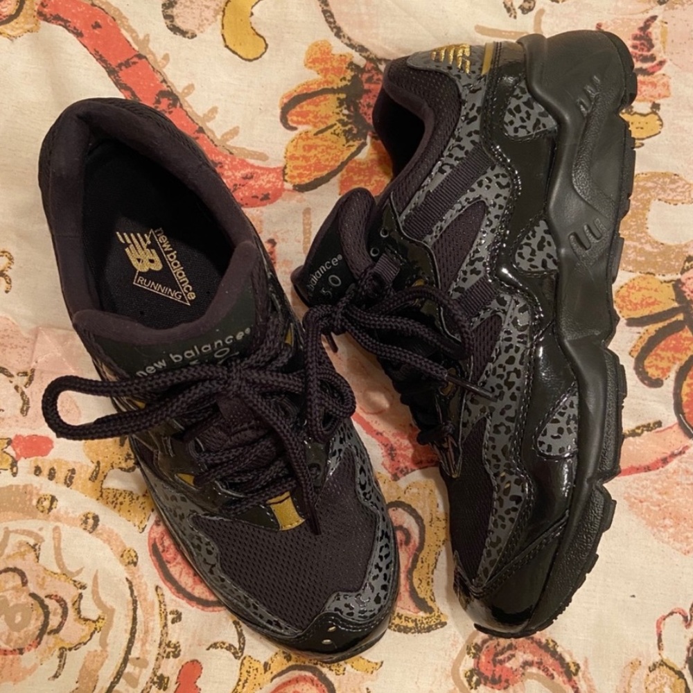 New Balance Retro Animal Print Chunky Lace Up Sneaker… - Gem